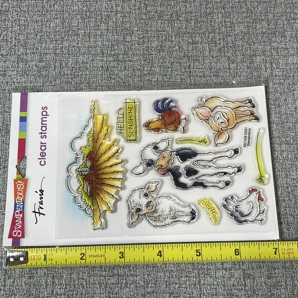 Barnyard Hello Clear Stamps Stampendous Frans Farm Animals SSC1439 New ...