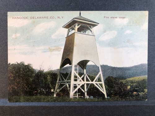 Hancock Delaware Co NY Fire Alarm Tower Delaware Co Antique Vtg ...