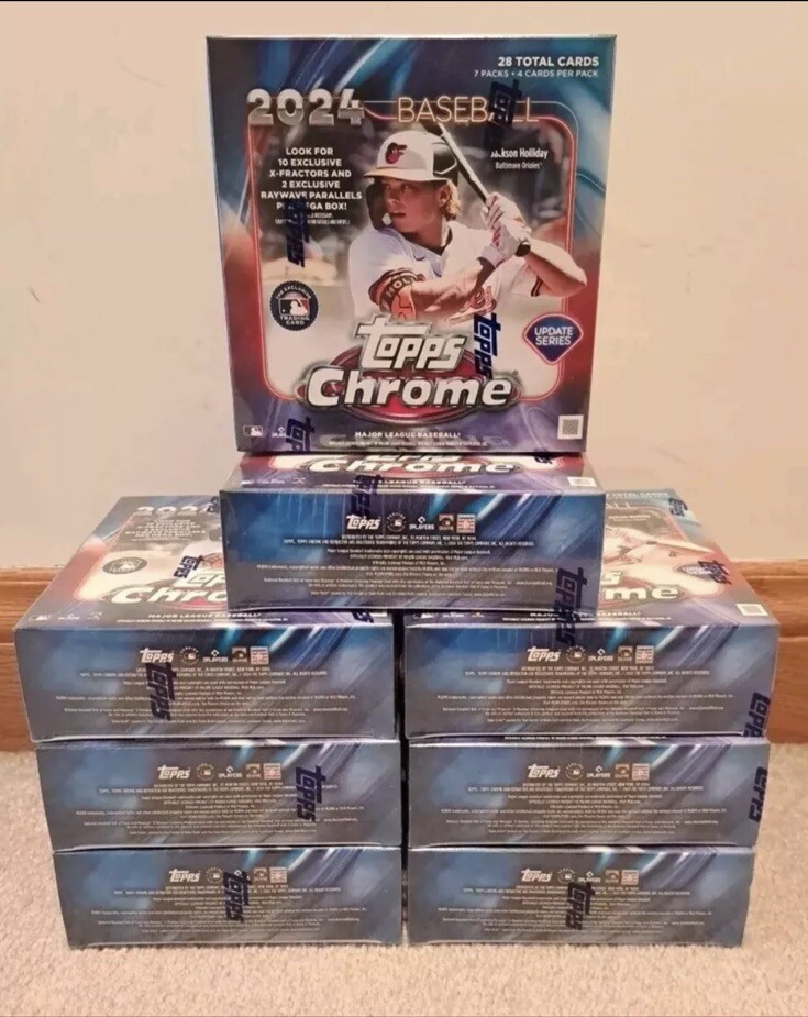 2024 Topps Chrome Update Mega Box Factory Sealed - Lot of 8 | eBay