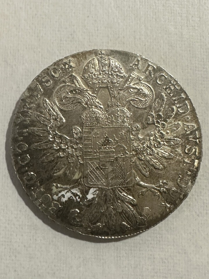 1780-X Austria 1 Thaler Coin KM Maria Theresia .833 Silver 28g ...