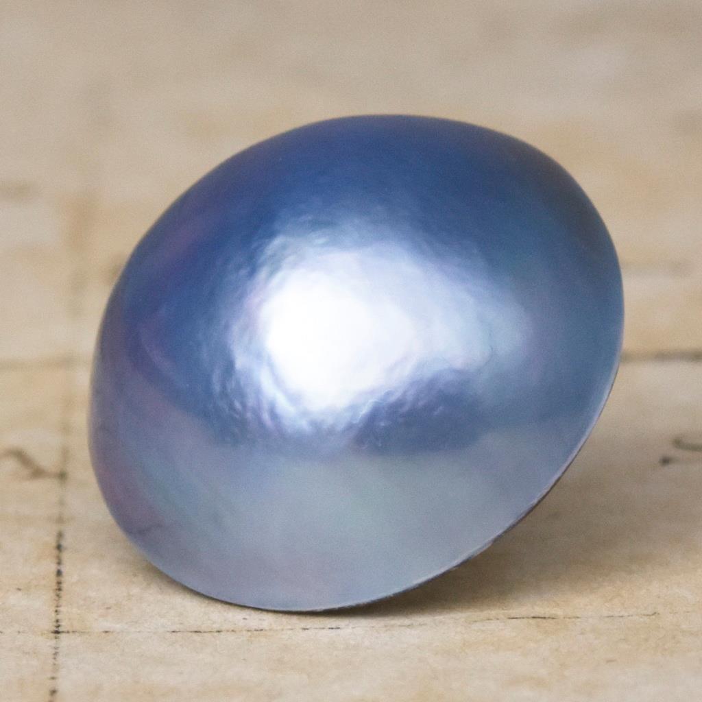 Blue Mabe Pearl Lustrous Round 17.88 mm Cultured in Sumbawa Indonesia 2 ...