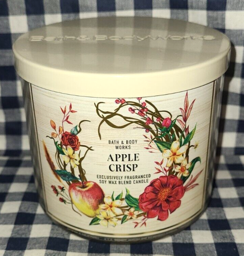 ALL NEW Apple Crisp 3-Wick Candle 25-45 burn hours 14.5 oz Bath & Body ...