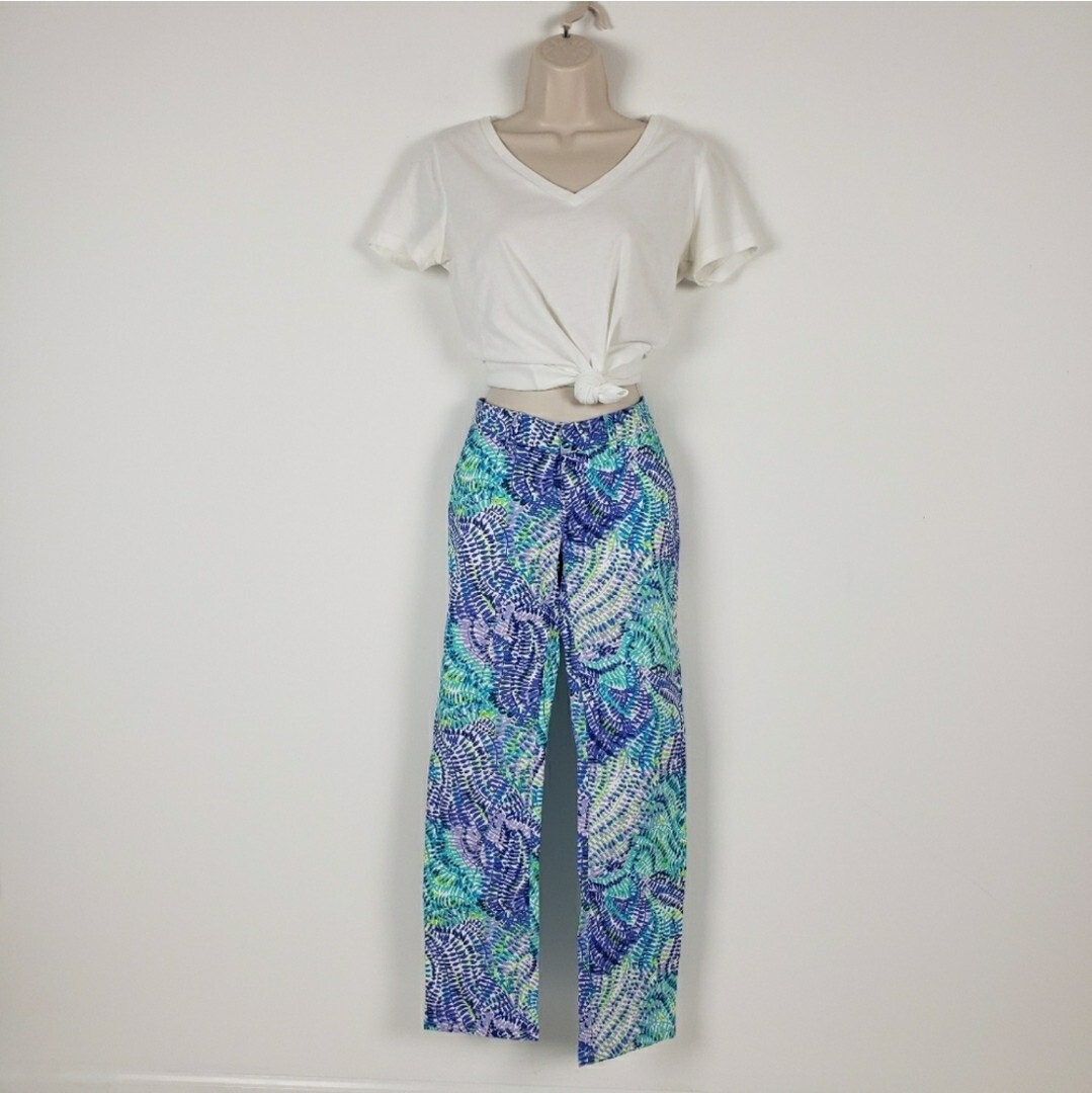 Lilly Pulitzer Shanna Stretch Crop Pants Fantasea Size 00 | purple ...