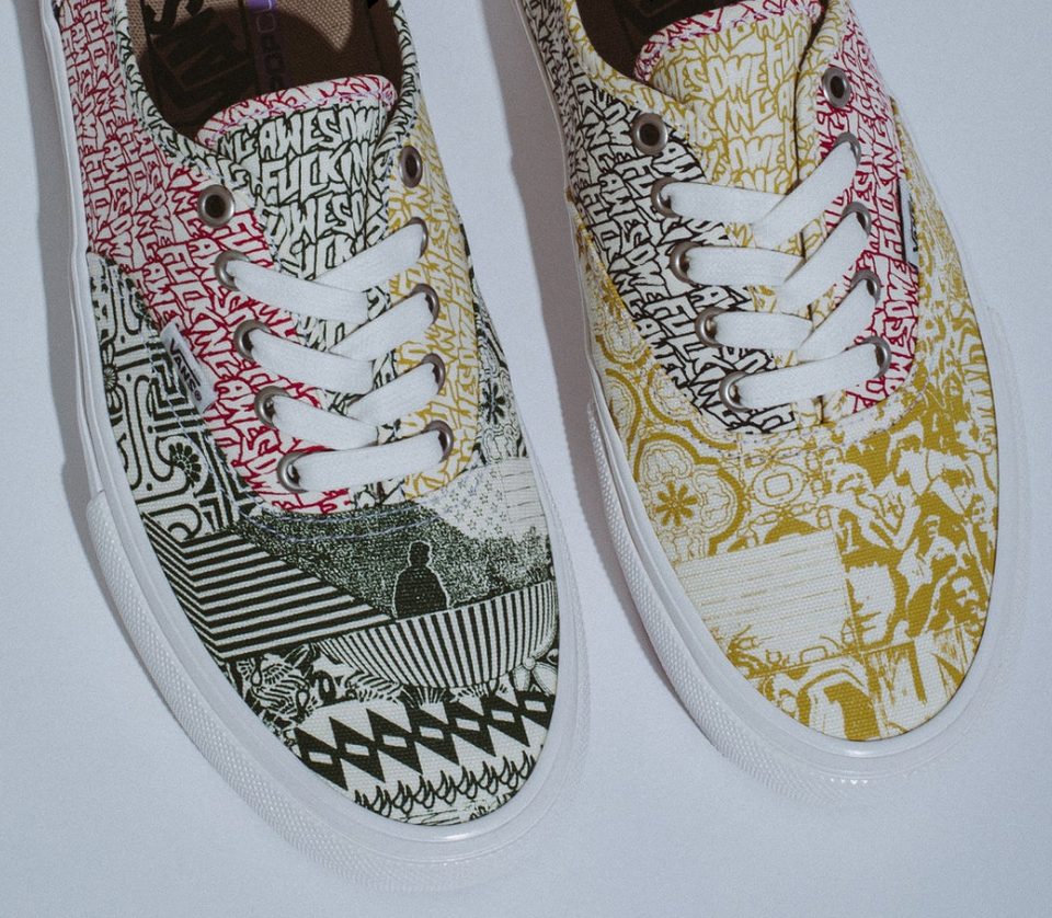 FA Collage Vans Skate Authentics Shoes F******g Awesome Collab | eBay