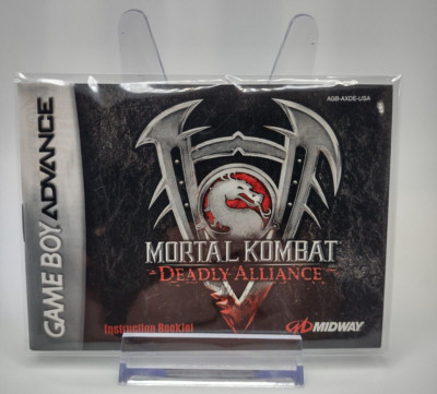 Mortal Kombat Deadly Alliance GameBoy Advance GBA Instruction Manual ...