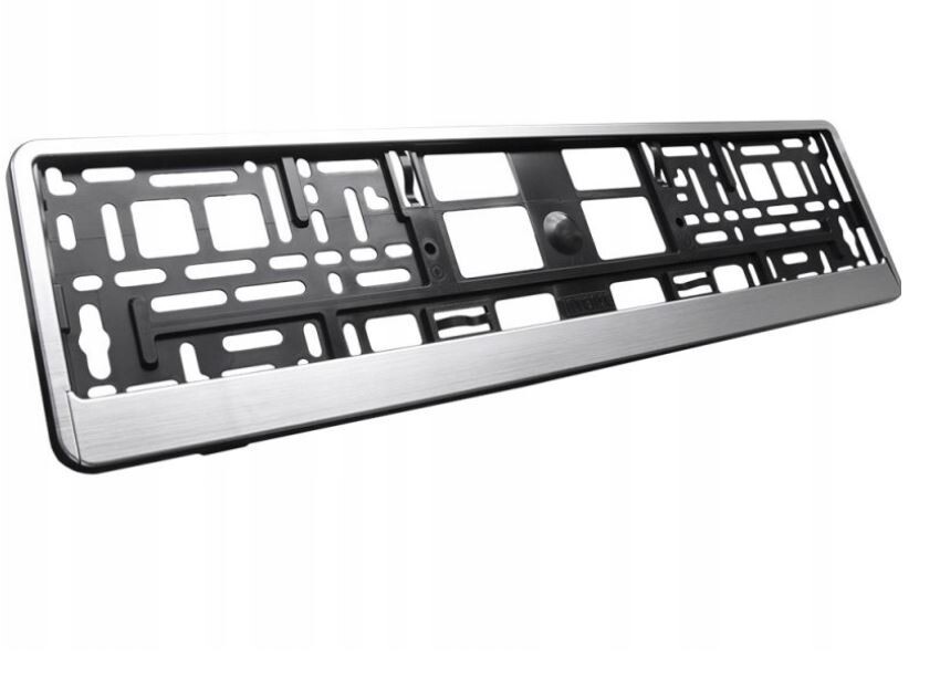 2 x INOX ALUMINIUM BRUSHED NUMBER PLATE SURROUNDS FRAMES FOR ANY CAR ...