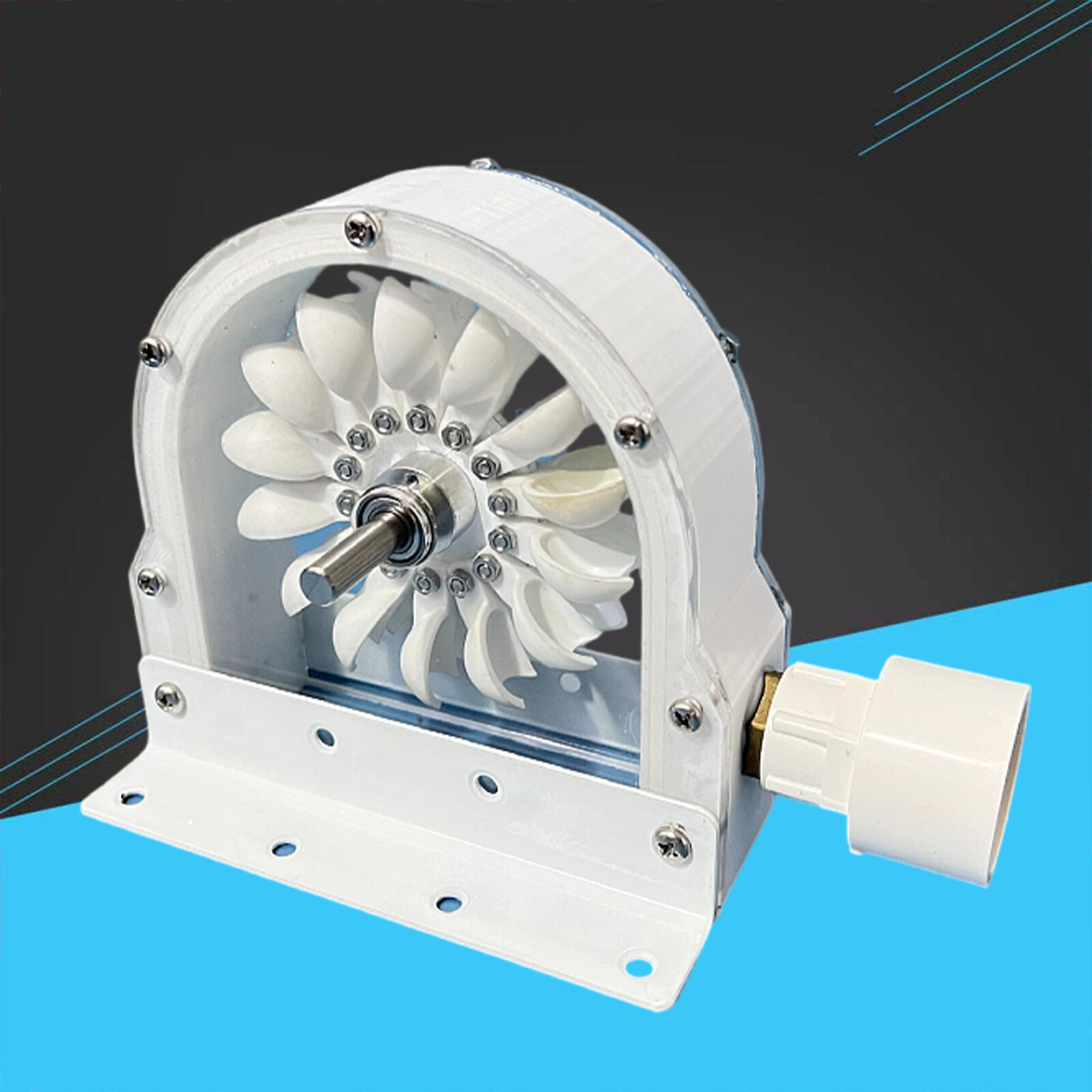 Water Turbine Generator Kit Mini Hydroelectric Pelton Wheel Power ...