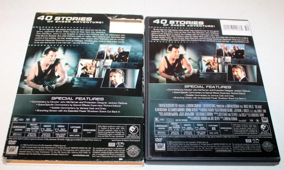Die Hard (DVD, 1988) Bruce Willis, Bonnie Bedelia, Reginald VelJohnson ...