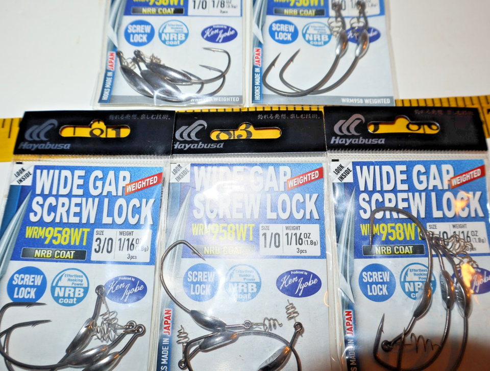 5 Packs Of Hayabusa Wide Gap Screw Lock Fishing Hooks | eBay