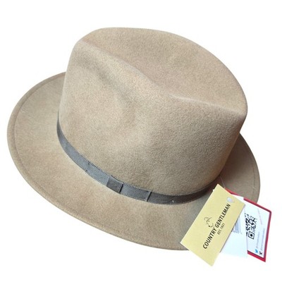 NWT NEW Country Gentleman Wilton Wool Fedora Hat XL Tan | eBay