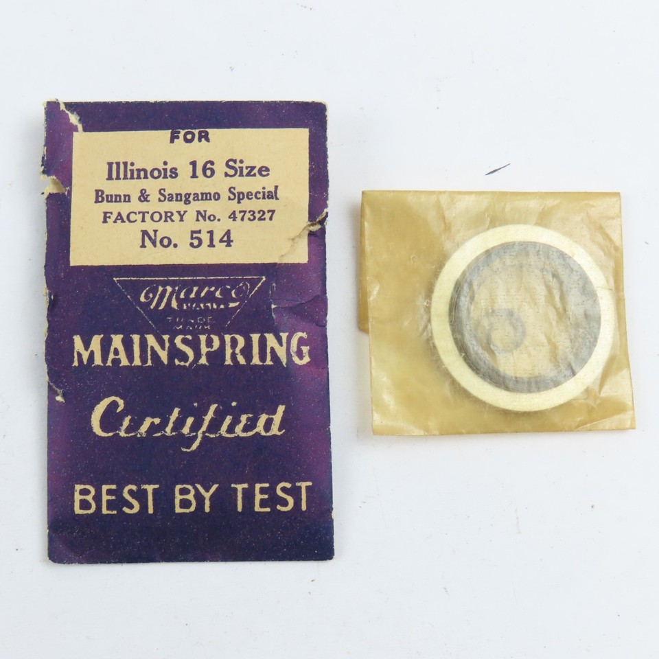 Illinois 16 Size Factory Blued Pocket Watch Mainsprings | eBay