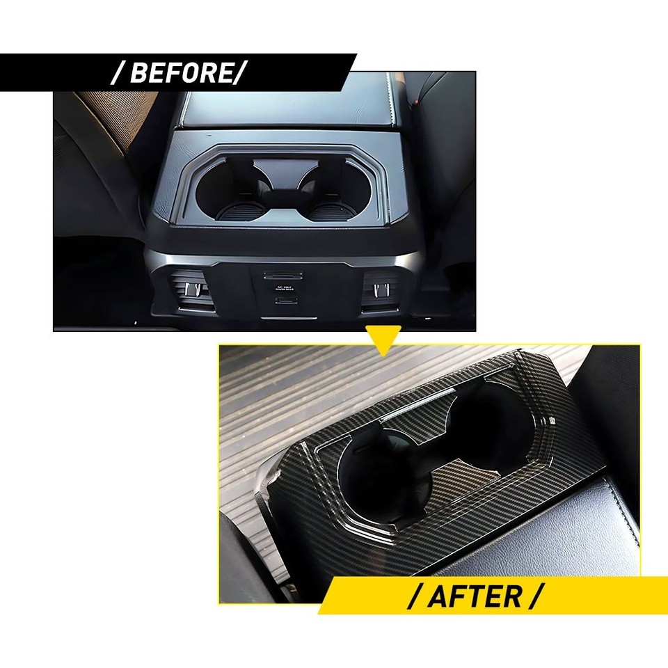 Rear Air Vent Outlet Cover + Cup Holder Trim Fits 2015 2016 2017-2020 ...