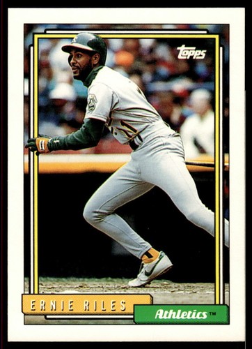 1992 Topps Ernie Riles Oakland Athletics #187 24040 | eBay