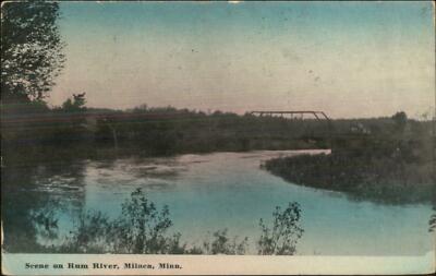 Milaca MN Rum River & Bridge c1910 Postcard | eBay