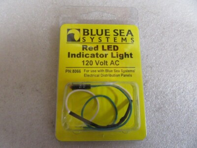 N14A Blue Sea Systems 8066 Red LED Indicator Light 120V AC OEM New Boat ...