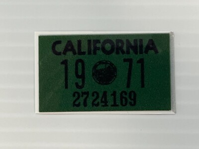 1971 California License Plate Registration Sticker, YOM, CA DMV show ...