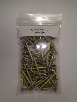 CHERRY RIVETS CR163-6-12 SET OF 100 EACH NEW | eBay