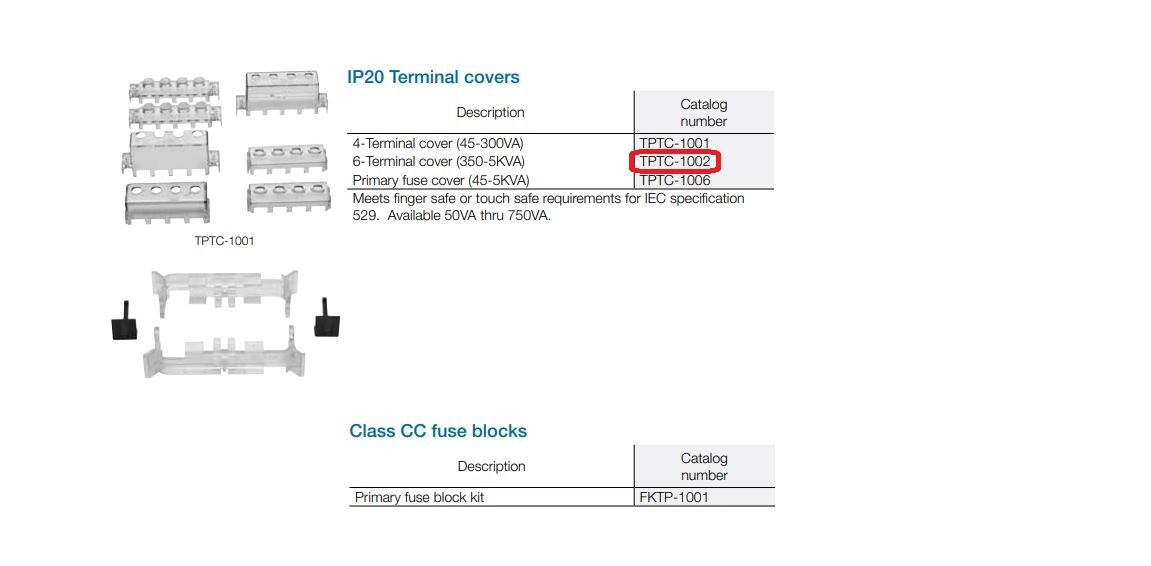 ABB Micron TPTC-1002 Box Safe Touch Transformer Terminal Cover Set NEW ...