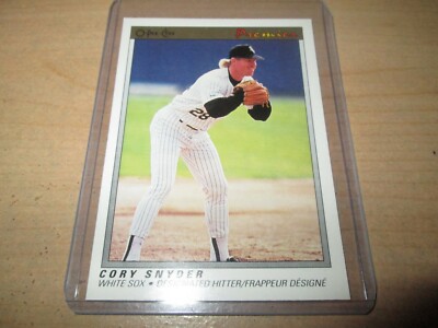 1991 OPC O-Pee-Chee Premier Baseball # 113 CORY SNYDER CHICAGO WHITE ...