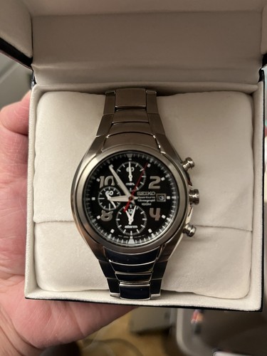 SEIKO, SPORTURA,SAPPHIRE,CHRONO,ALARM,BLACK DIAL,WR100M, | eBay
