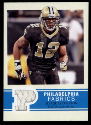 2009 Philadelphia Fabric Marques Colston New Orleans Saints #PF-MC | eBay