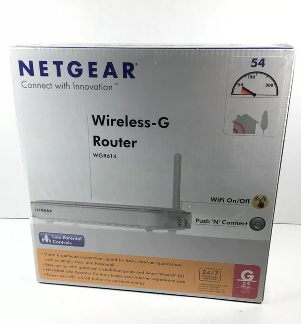 Netgear WGR614 54 Mbps 4-Port 10/100 Wireless G Router (WGR614NA) for ...