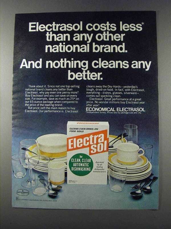 1981 Electrasol Detergent Ad - Costs Less Than Other | eBay
