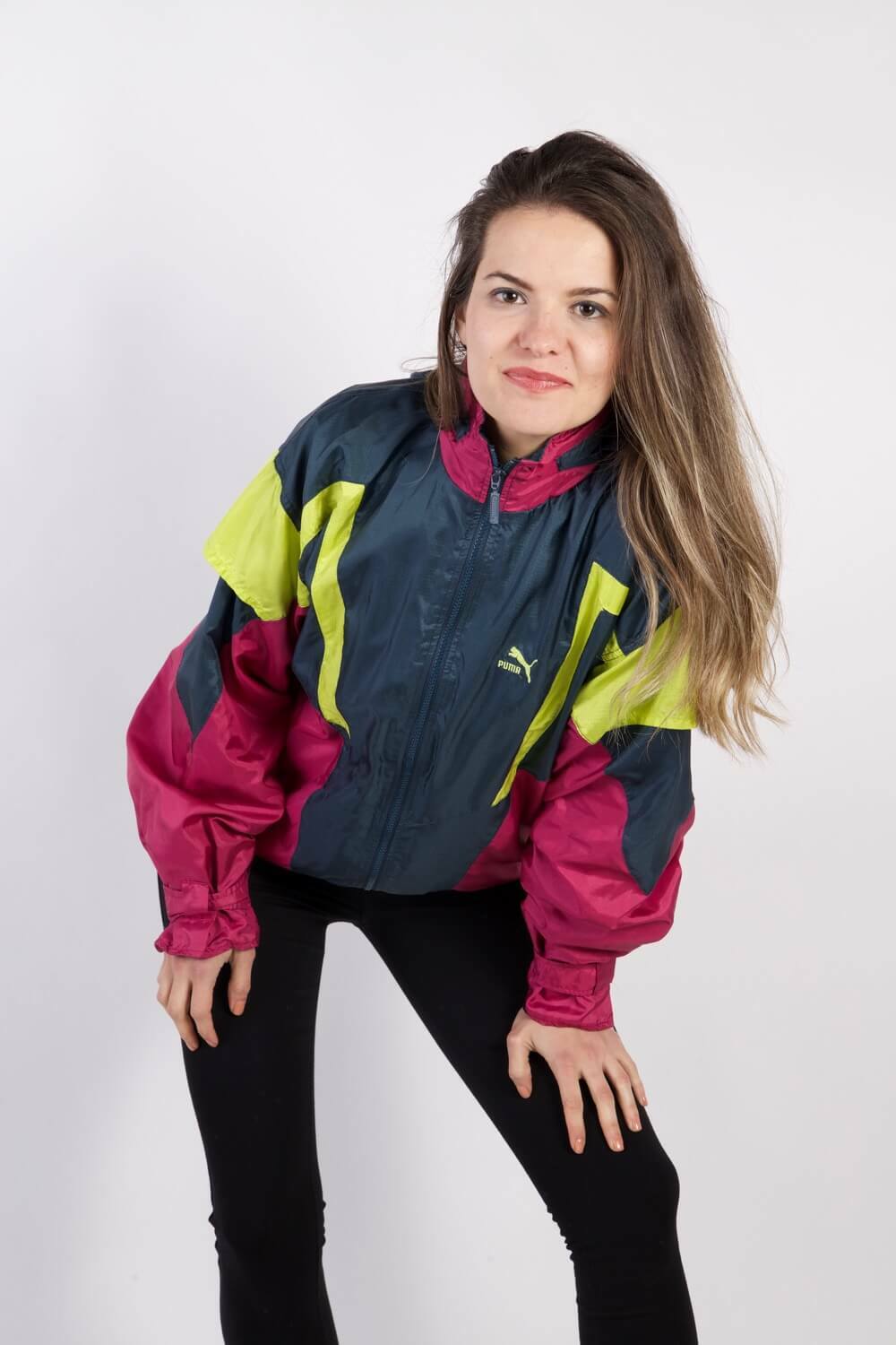 Puma Shell Track Top High Neck 80s Vintage Size XL -S… - Gem