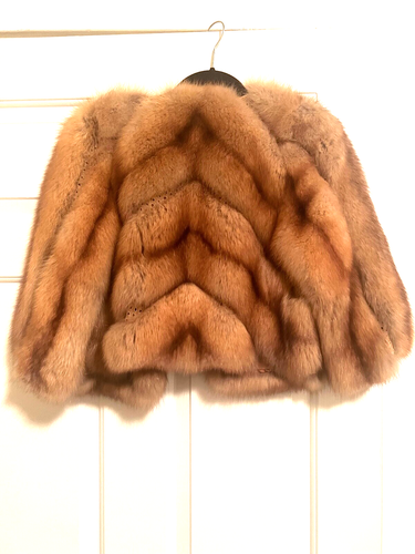 DENNIS BASSO GOLDEN RUSSIAN SABLE FUR TIERED JACKET | eBay
