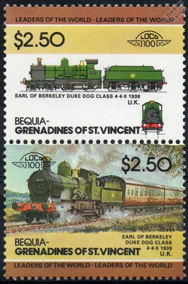1938 GWR Earl of Berkeley Dukedog Class 3200 4-4-0 Train Stamps / LOCO ...