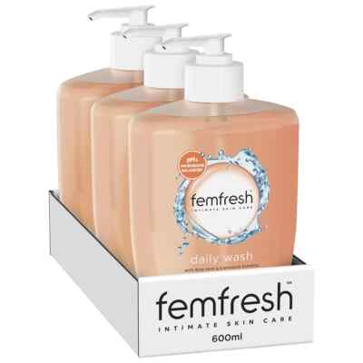 Femfresh Daily Wash Pump Intimate Care 600ml x 3 | eBay Australia