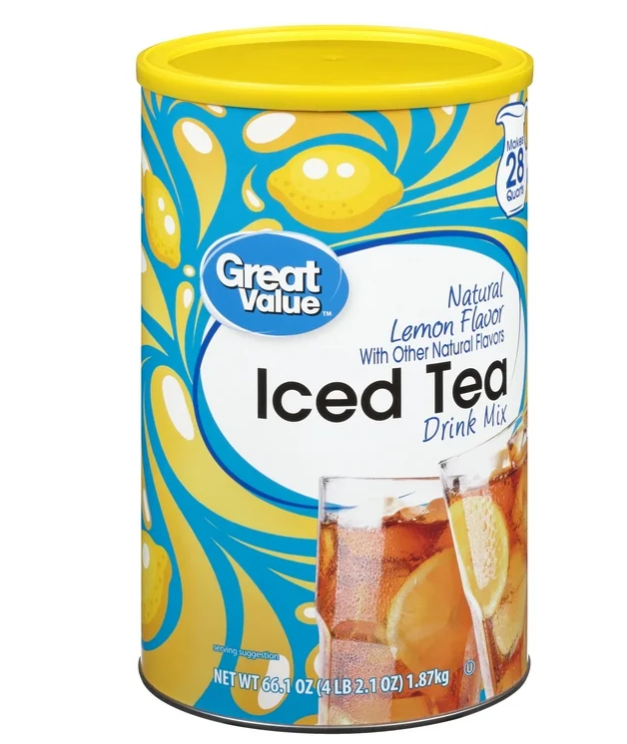 Great Value Natural Lemon Flavor Iced Tea Drink Mix, 66.1 oz | eBay