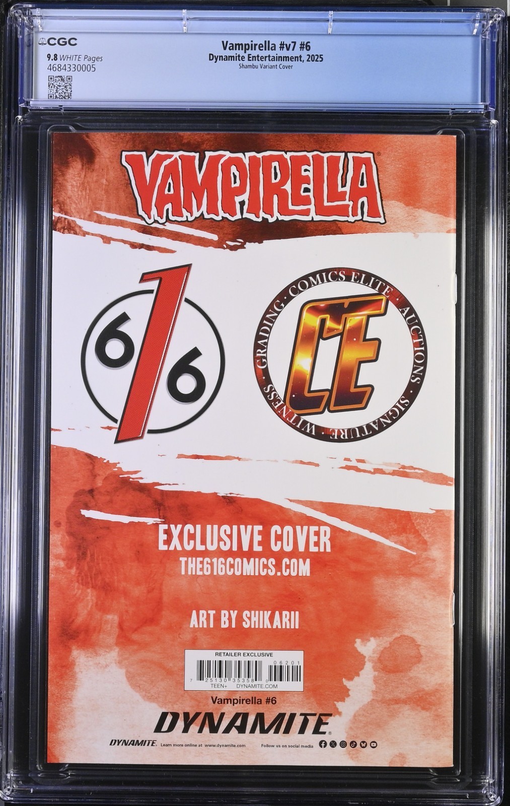 2025 Shikarii VAMPIRELLA #6 616 COMICS TRADE Nice Cover Variant LE CGC ...