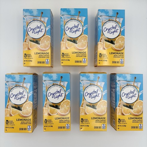 Lot of 7 | 12-Quart Pitcher Boxes Crystal Light Lemonade Drink Mix, 6 ...