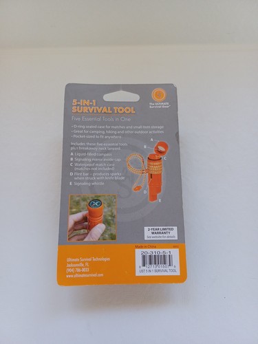 Ust Brands 5-In-1 Survival Tool, Orange | eBay