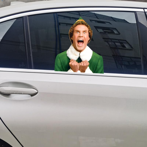 Ride with Buddy the Elf Car Stickers, Buddy Excited Funny Christmas ...