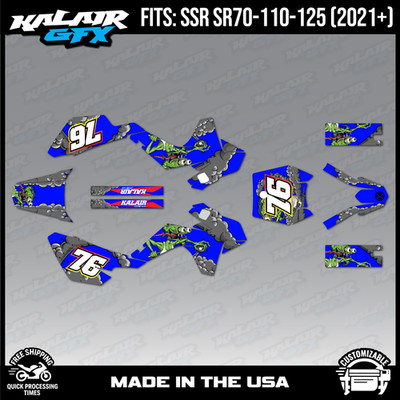 Graphics Kit for SSR SR70C SR110 SR125 70 100 125 2021 Lunatic Series ...