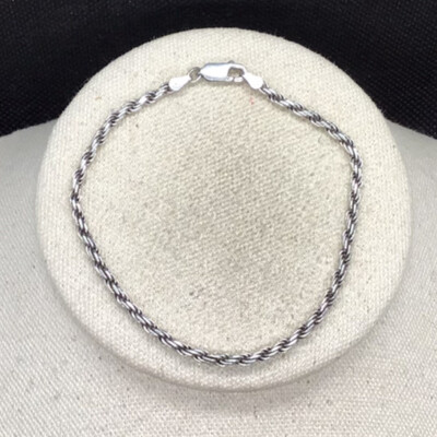 Vintage Sterling Silver 925 Chunky Rope Style Bracelet 8" P496 | eBay