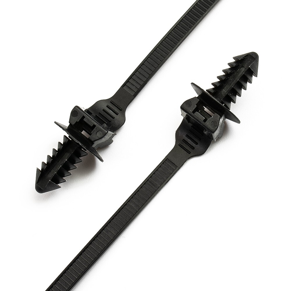 ?50*-Black Push Clips Wire Tie Released Zip Straps Auto Car Pipe Cable ...