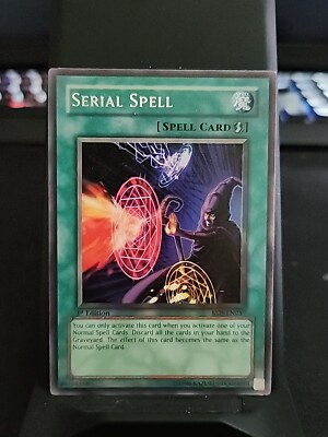 Serial Spell - 1st Edition - Rare Foil - Yugioh Spell Card - Vintage | eBay
