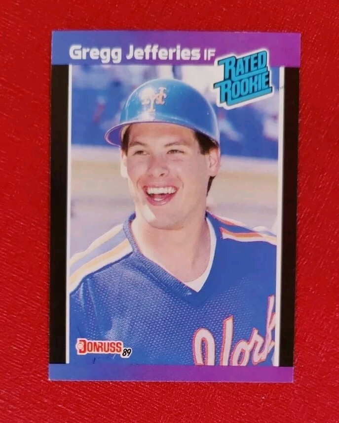 1989 Donruss #35 Greg Jefferies. Rated Rookie New York Mets MLB Card NM ...