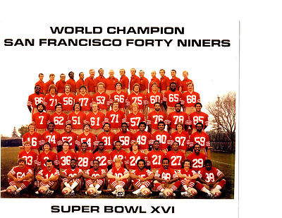 1981 SAN FRANCISCO 49ERS SUPER BOWL 8X10 TEAM PHOTO FOOTBALL NFL HOF | eBay