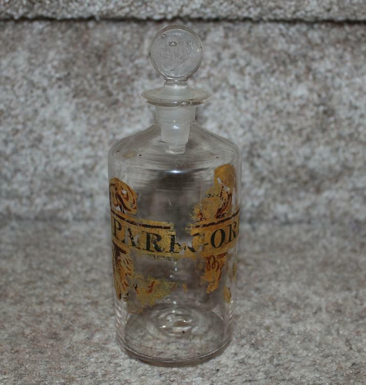 Antique Paregoric Medicine Apothecary Bottle Painted Label As Is 5.5 ...