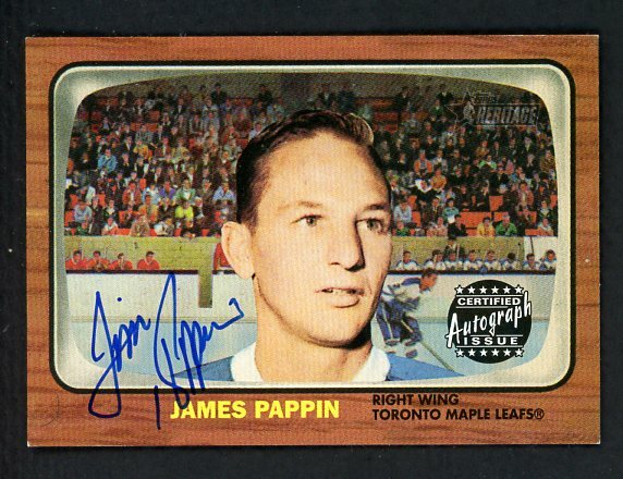 2002 TOPPS ARCHIVES REPRINT JIM PAPPIN MAPLE LEAFS EX-MT SIGNED 426151 ...