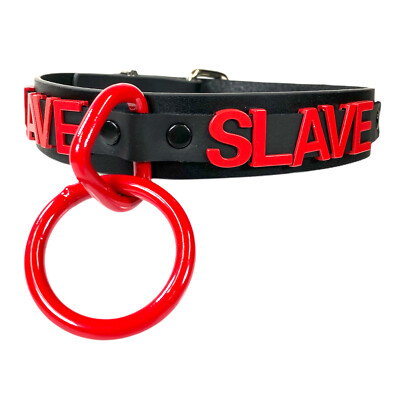 Red Bondage Collar Slave Leather BDSM Choker Slut Collar Leash Adult Kinky | eBay