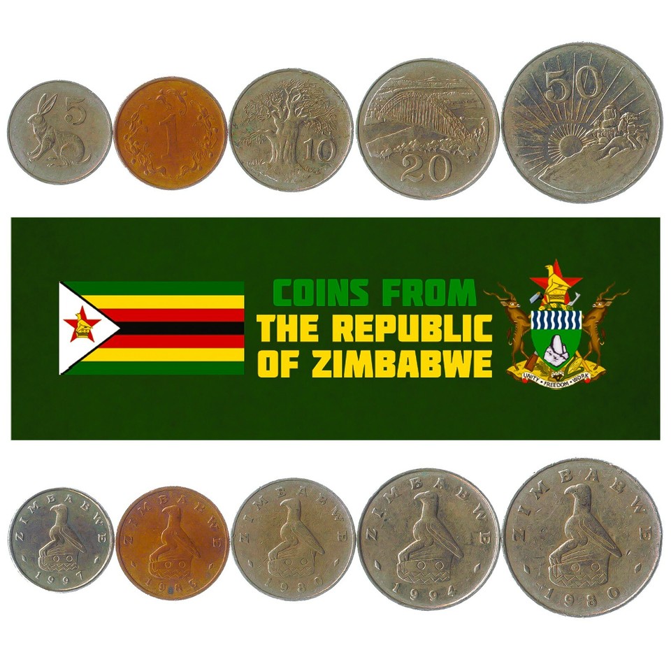 5 DIFFERENT COINS FROM AFRICAN COUNTRIES. AFRICAN MONEY, CURRENCY ...