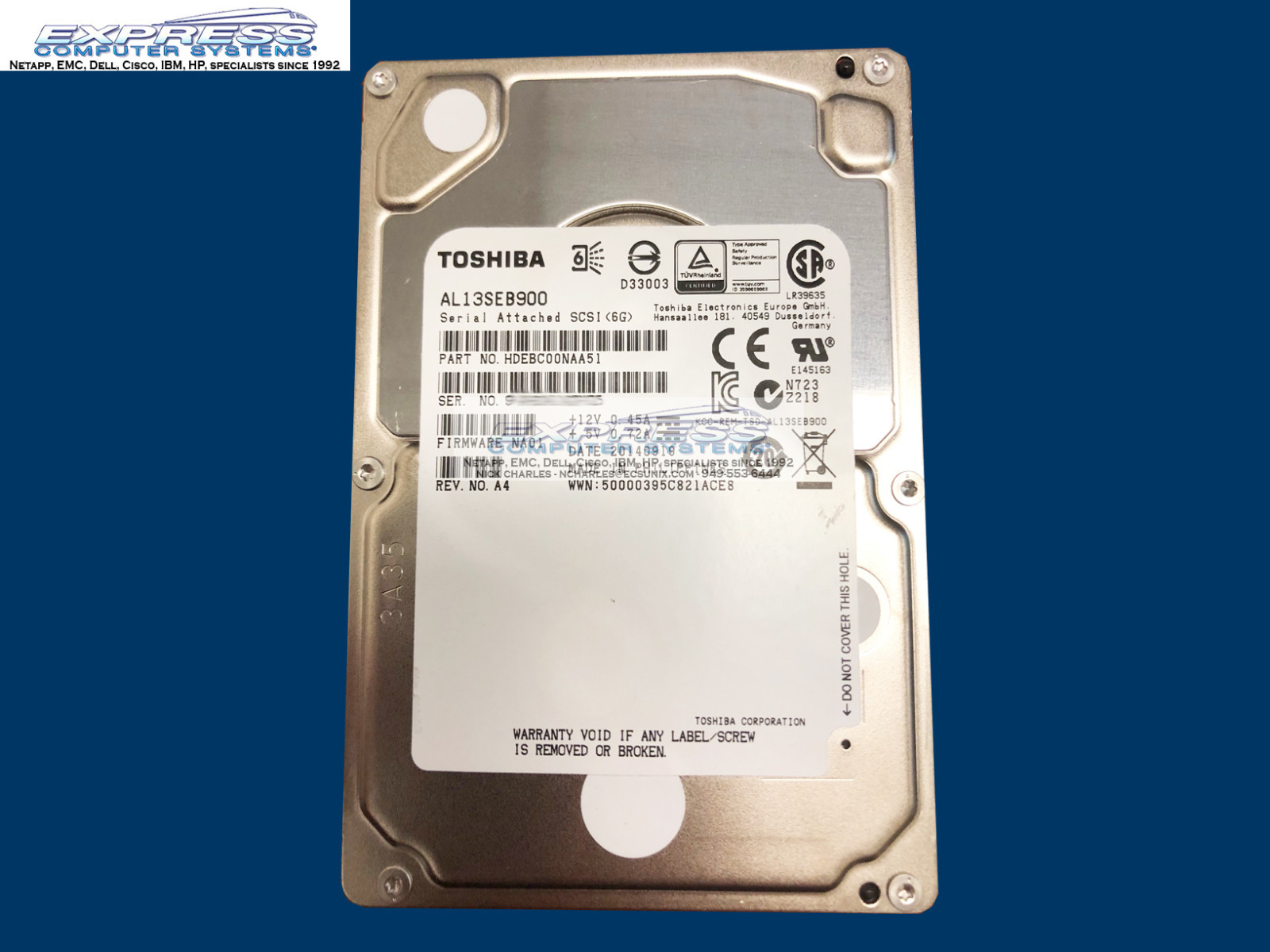 Toshiba AL13SEB900 900GB 10K SAS 2.5" SFF 6GB/s Server Hard Drive | eBay