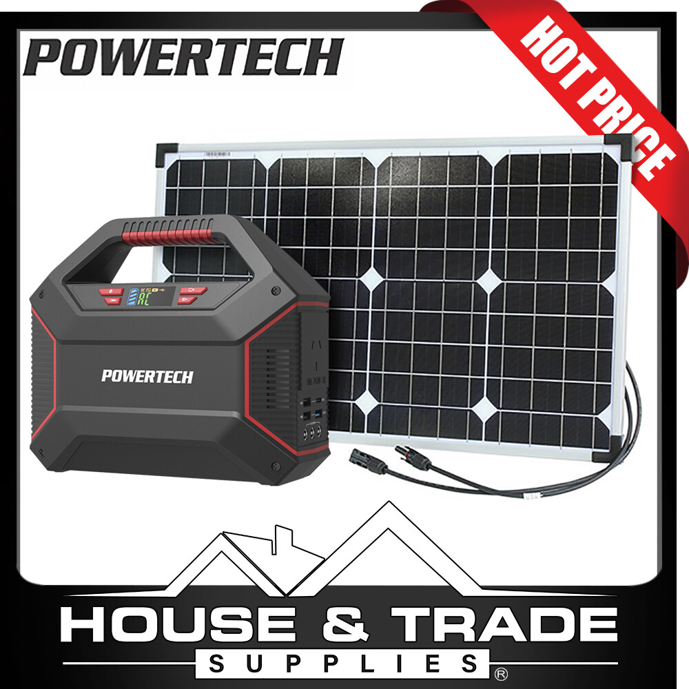 Powertech Solar Package Portable Power Centre 40W Monocrystaline Panel ...