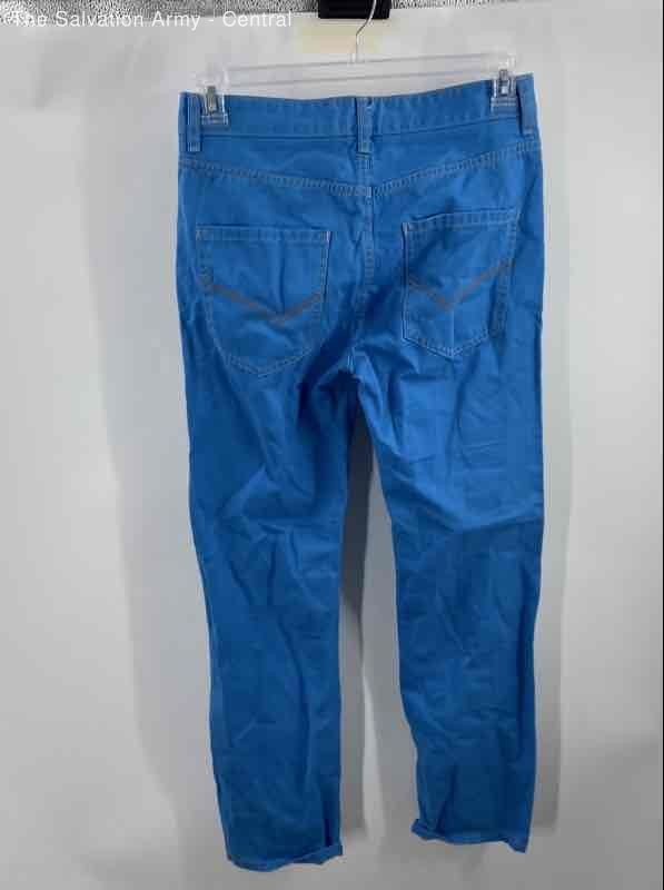 Johnnie B Mens Blue Flat Front Coin Pocket Straight Leg Trouser Pants ...