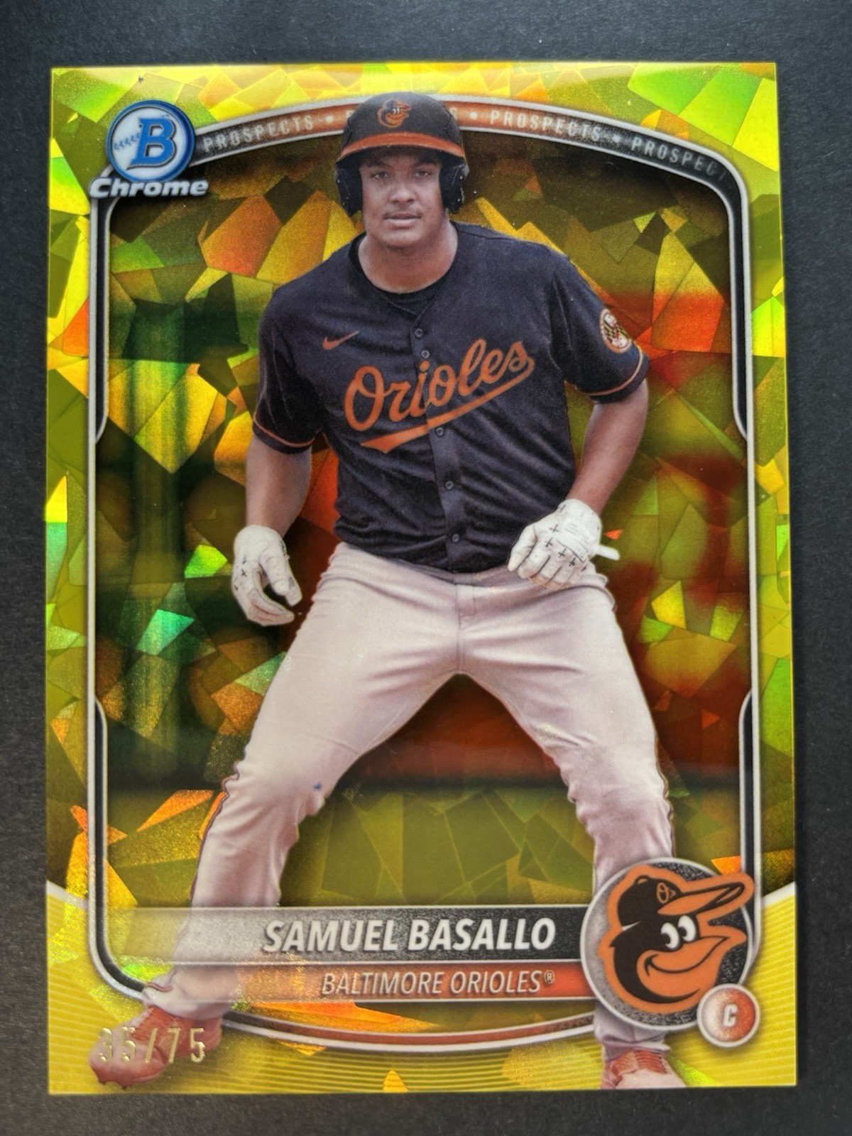 Samuel Basallo 2025 Bowman Sapphire Edition #BCP-109 Chrome Prospects ...